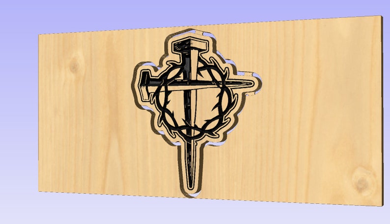 Cross Nails CNC Beginner Files, Flag, Vcarve Pro, Vcarve Desktop, Crv ...