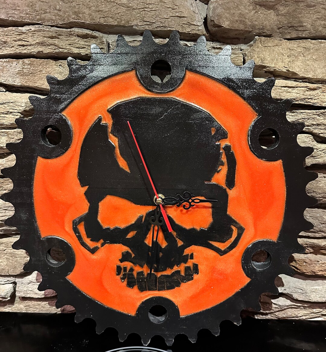 Cracked Skull Sprocket Clock Vcarve Pro, Vcarve Desktop, Crv, Svg, Dxf ...