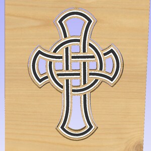 Layered Cross With Base Vcarve Pro, Vcarve Desktop, Crv, Svg, Dxf, Pdf ...