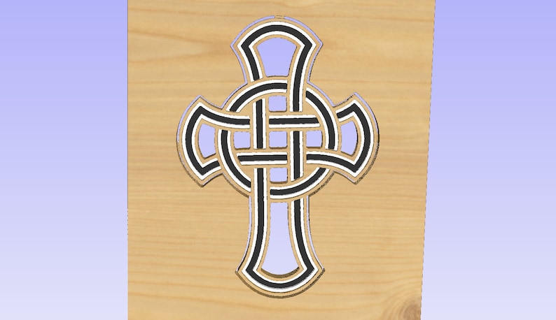 Layered Cross With Base Vcarve Pro, Vcarve Desktop, Crv, Svg, Dxf, Pdf ...