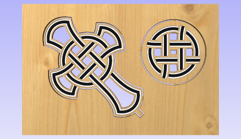 Layered Cross With Base Vcarve Pro, Vcarve Desktop, Crv, Svg, Dxf, Pdf ...