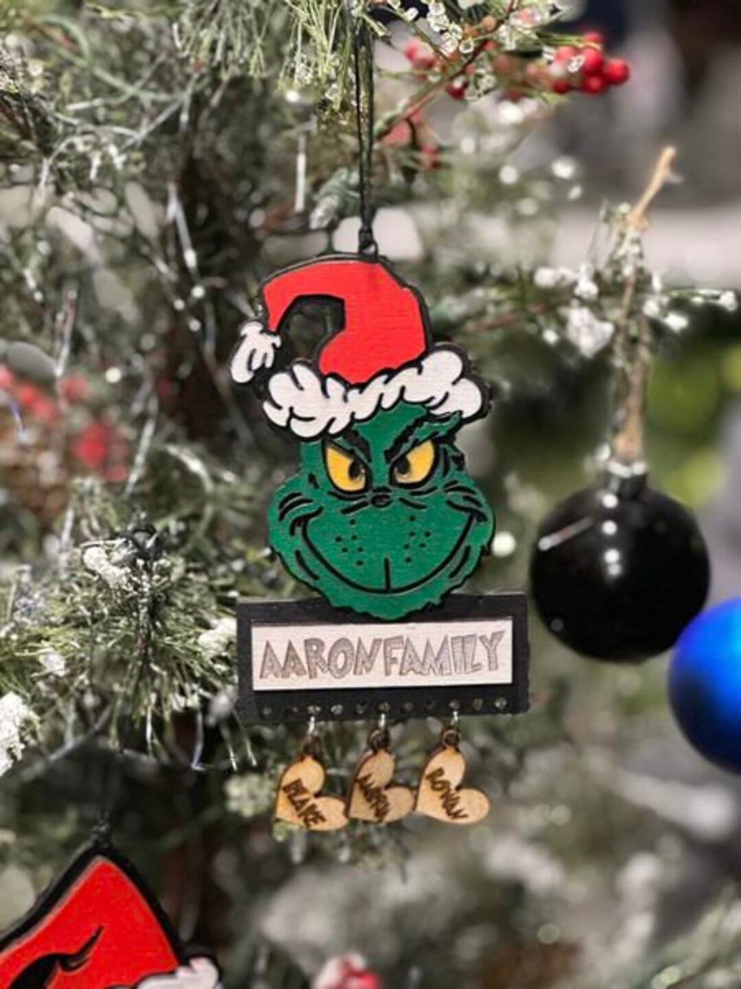 Grinch Head Face Hands Heart SVG Sign Ornament Glowforge, Laser ...