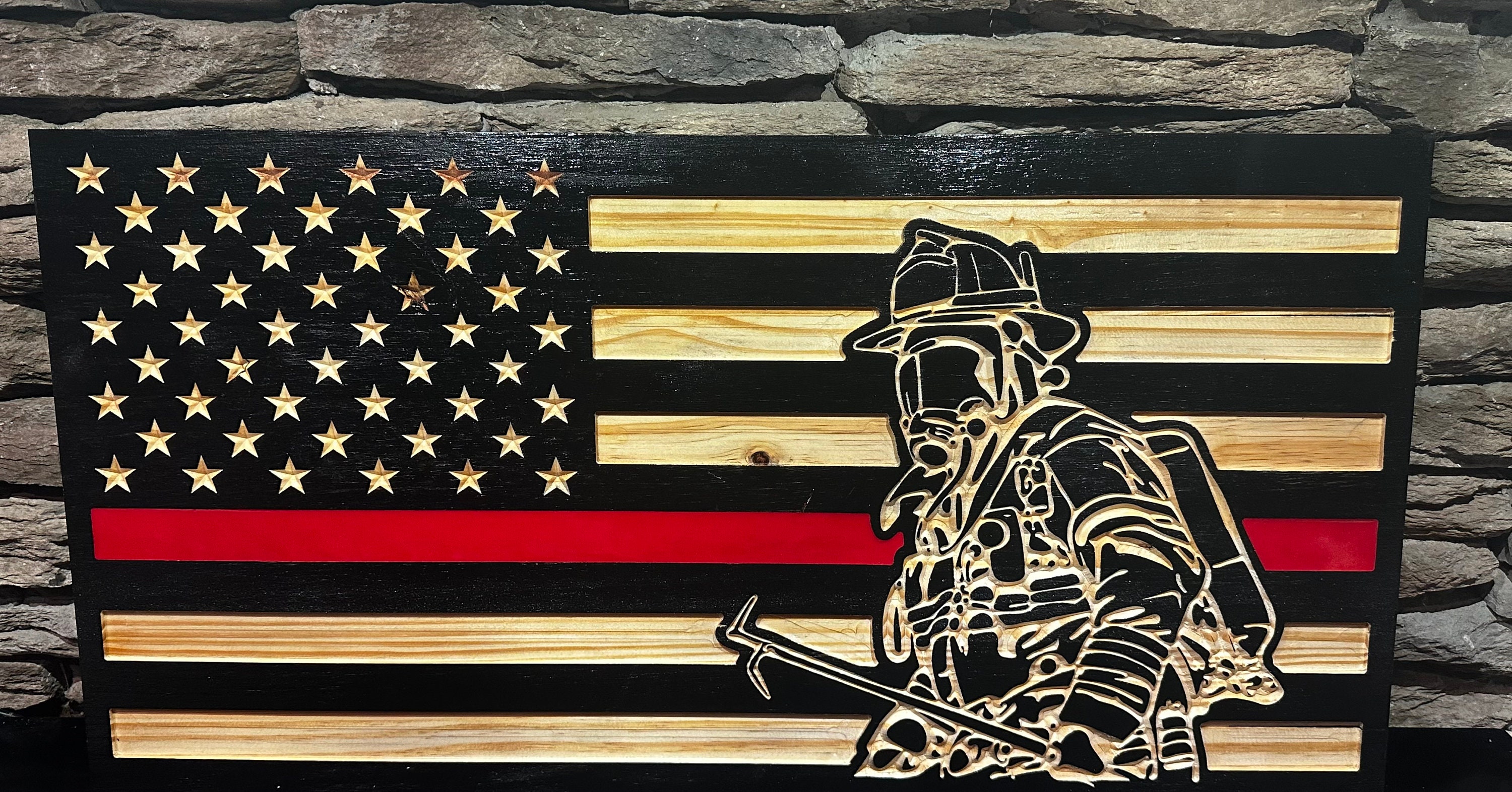 Firefighter Flag Vcarve Pro, Vcarve Desktop, Crv, Svg, Dxf, Pdf ...