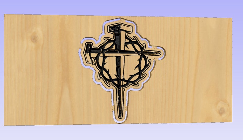 Cross Nails CNC Beginner Files, Flag, Vcarve Pro, Vcarve Desktop, Crv ...