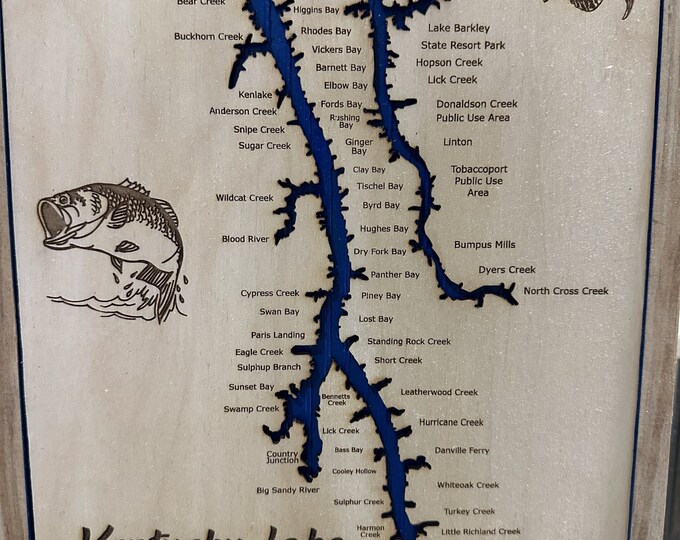 Digital File PDF, SVG - Kentucky Lake Bathymetric Depth Layers SVG File ...