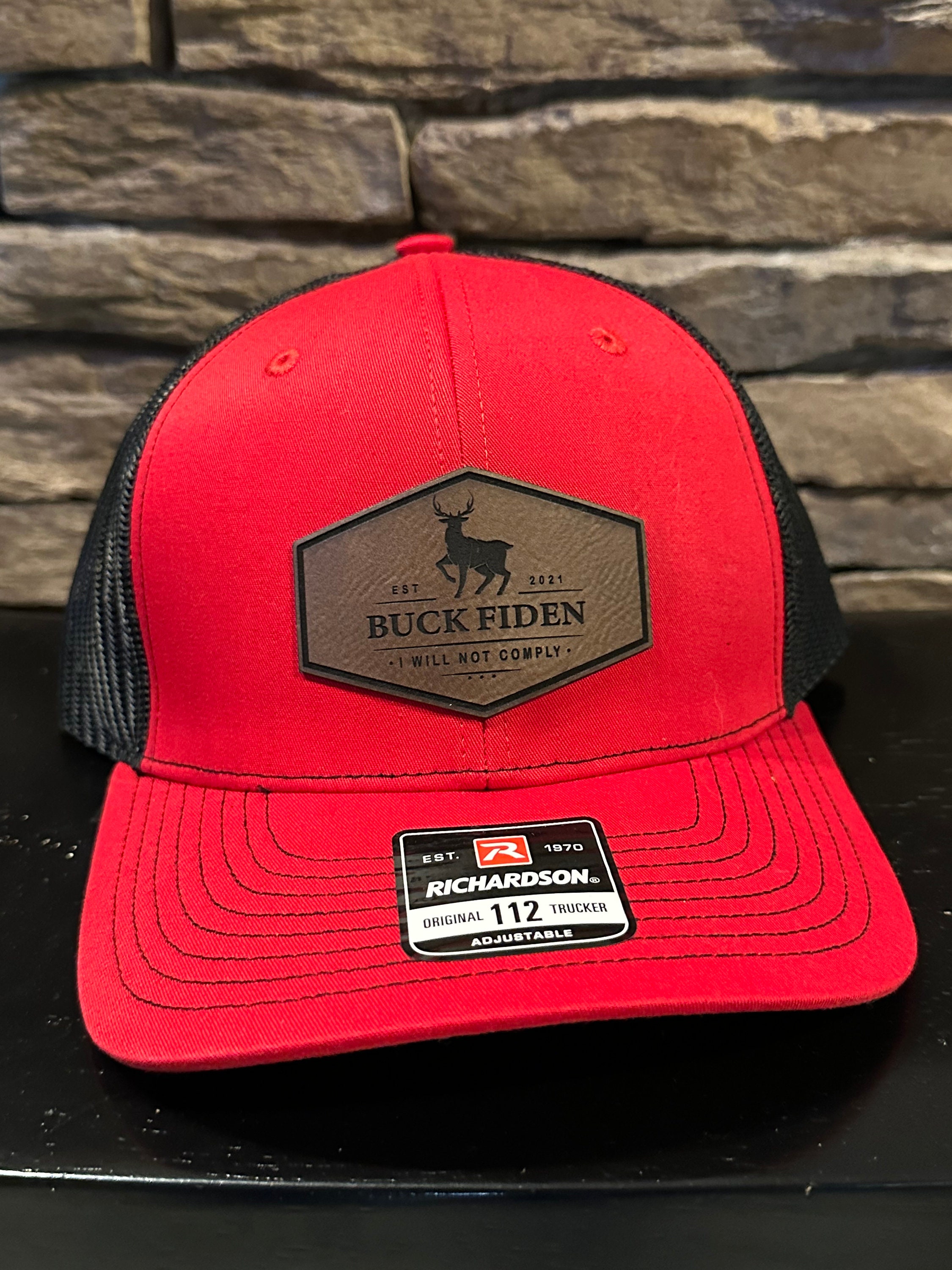 Buck Fiden Red and Black Richardson 112 OSFM HAT - Etsy