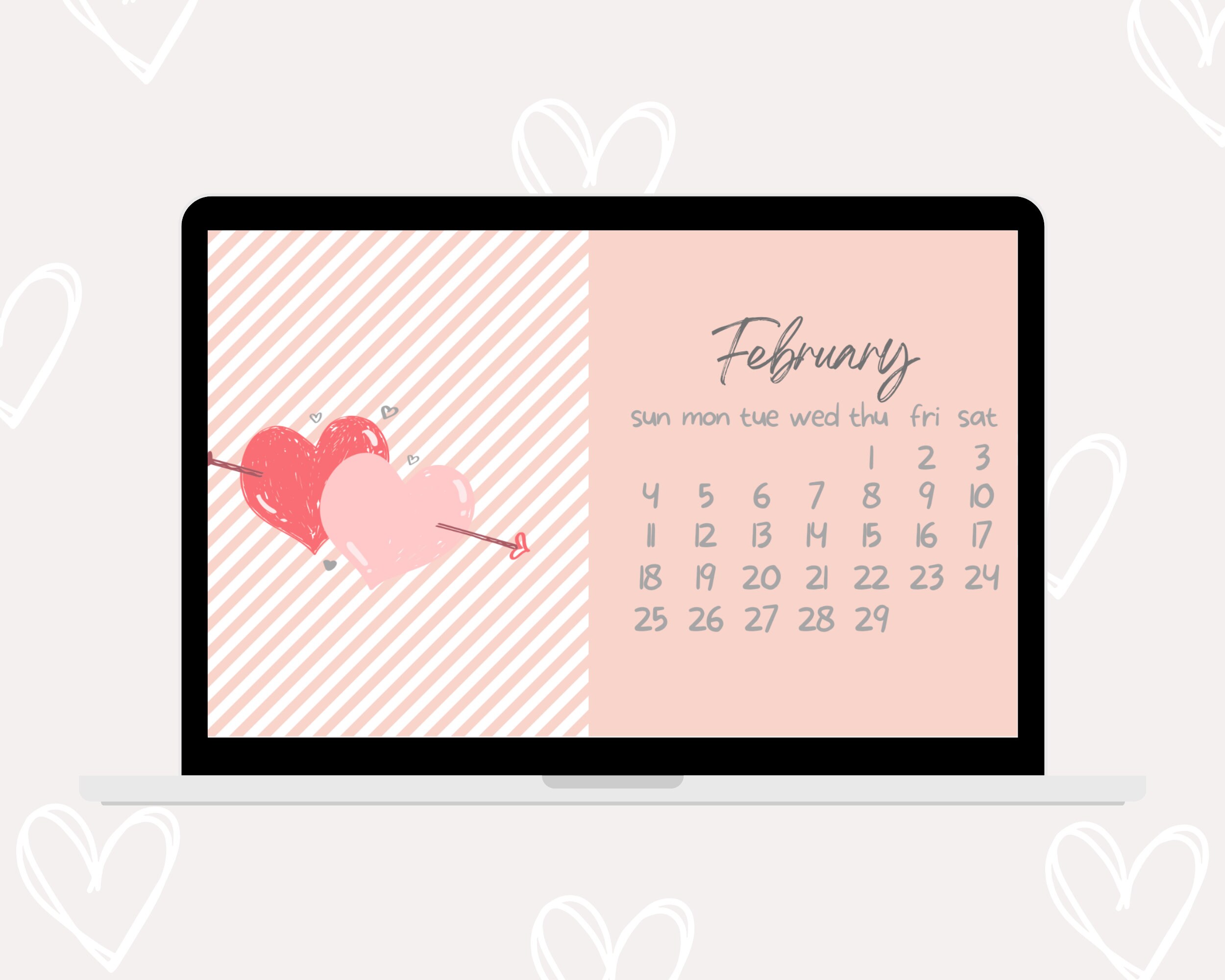 February Desktop Backgrounds | Digital Download | 1920x1090x ...