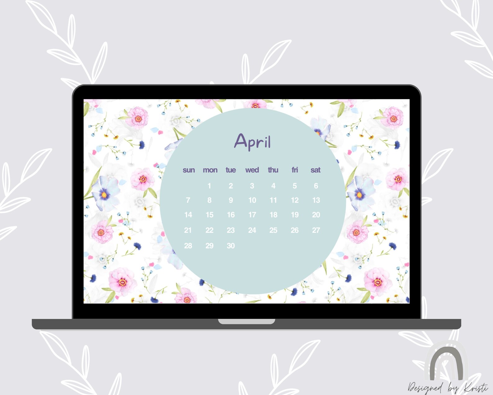 April Desktop Backgrounds | Digital Download | 1920x1090x | Spring ...
