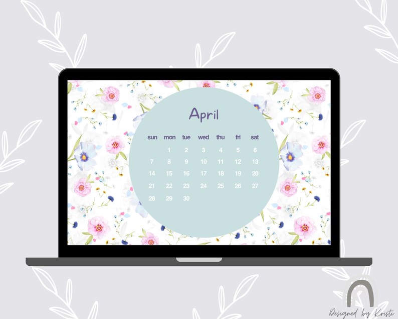 April Desktop Backgrounds | Digital Download | 1920x1090x | Spring ...
