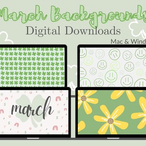 March Desktop Backgrounds Digital Download 1920x1090x St Patricks Day ...