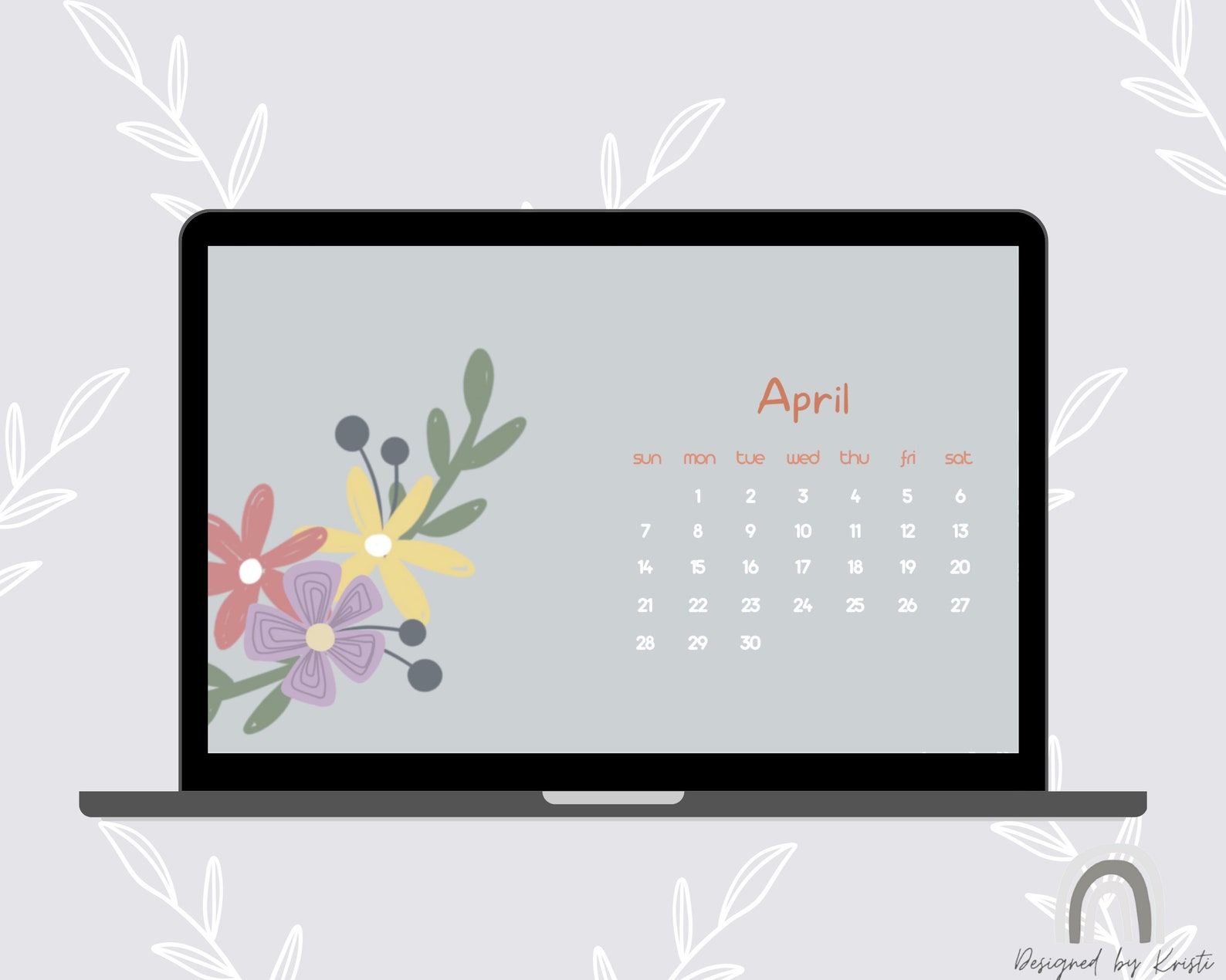 April Desktop Backgrounds | Digital Download | 1920x1090x | Spring ...