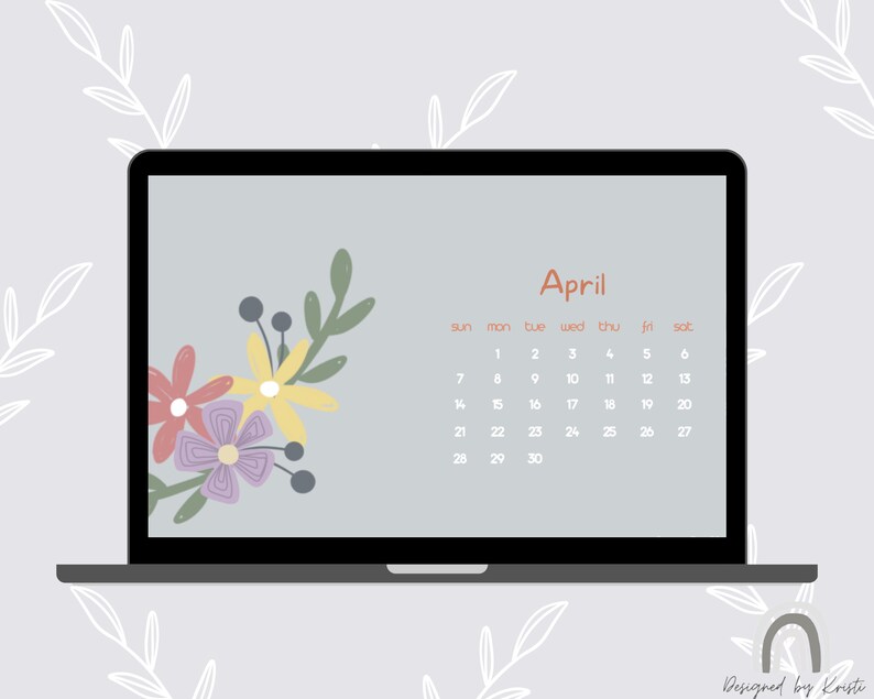 April Desktop Backgrounds | Digital Download | 1920x1090x | Spring ...