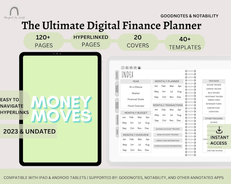 Digital Finance Planner, Budget Tracker, Finance Tracker, Digital ...