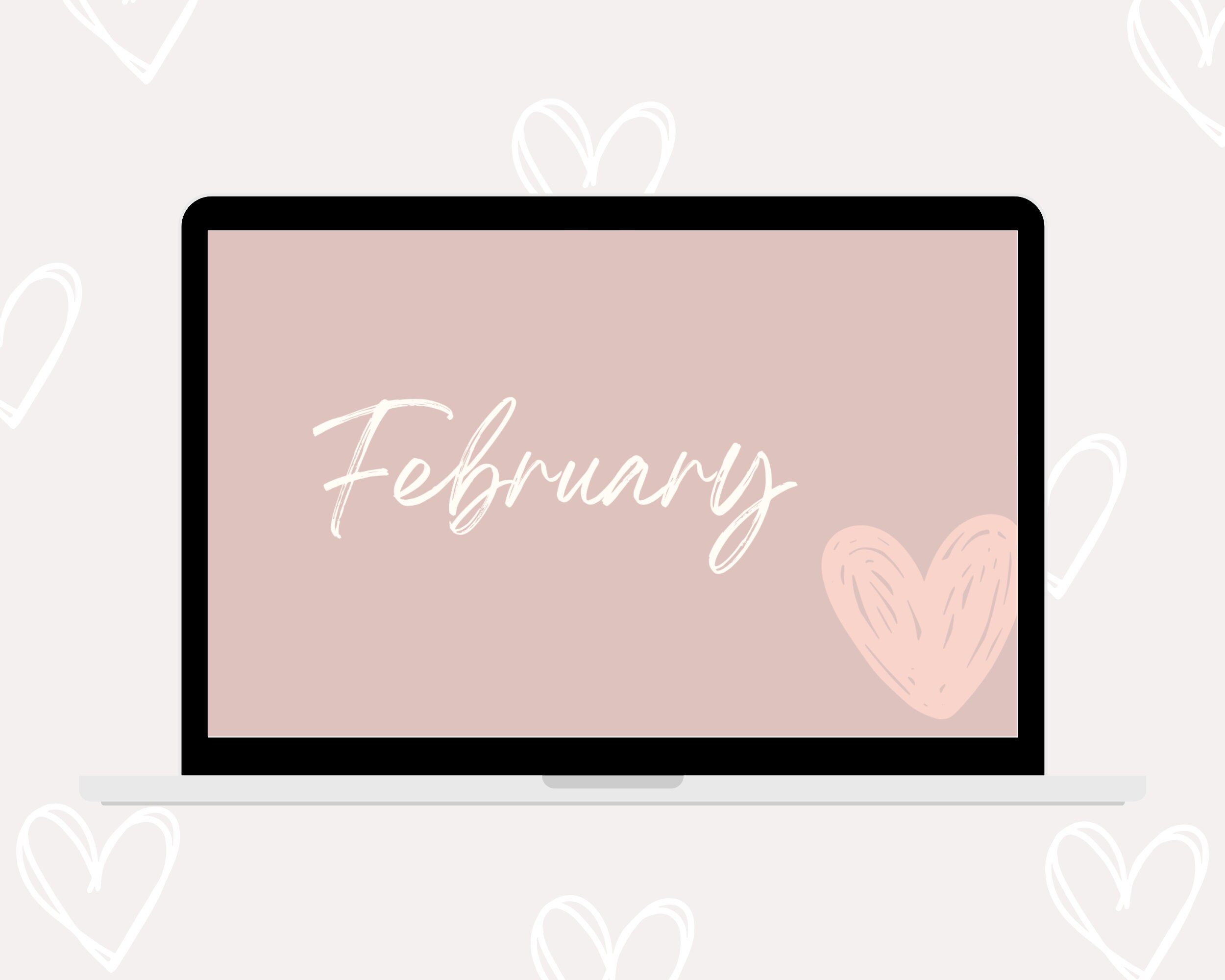 February Desktop Backgrounds | Digital Download | 1920x1090x ...