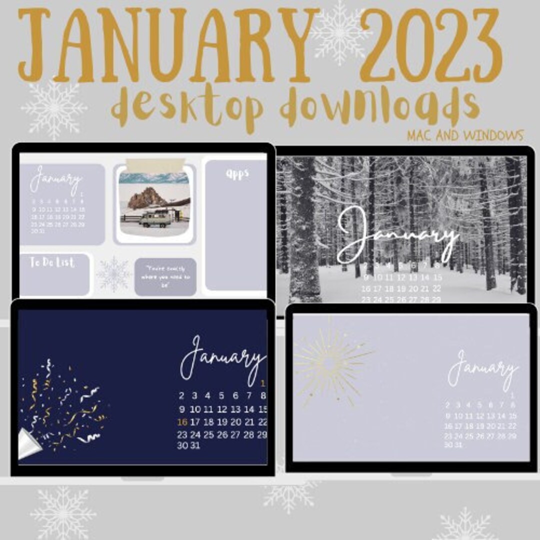 January 2023 Desktop Background 1920x1090px - Etsy