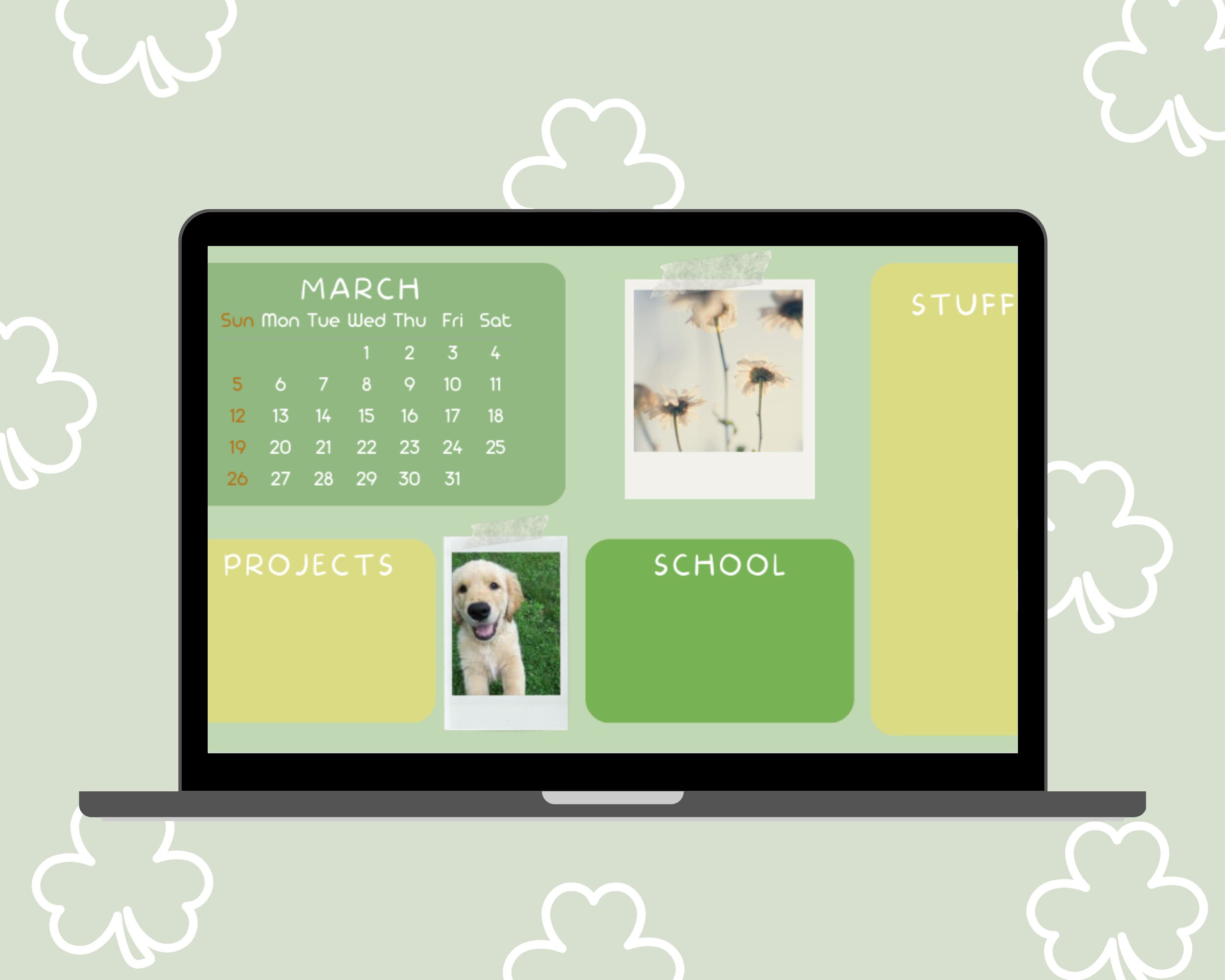 March Desktop Backgrounds Digital Download 1920x1090x St Patricks Day ...