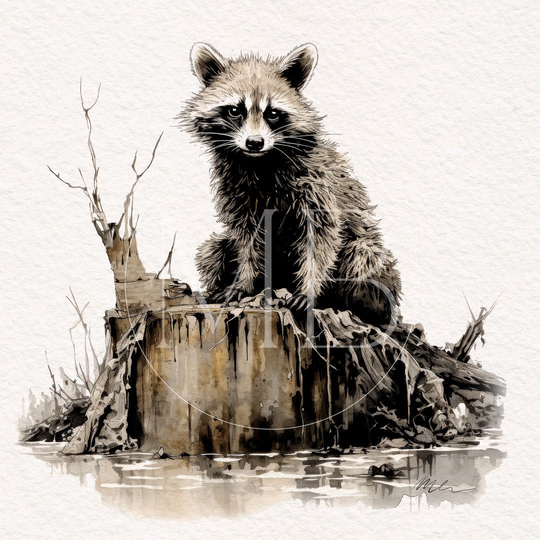 Raccoon Printable Stationery, Writing Paper, Digital Writing Paper ...