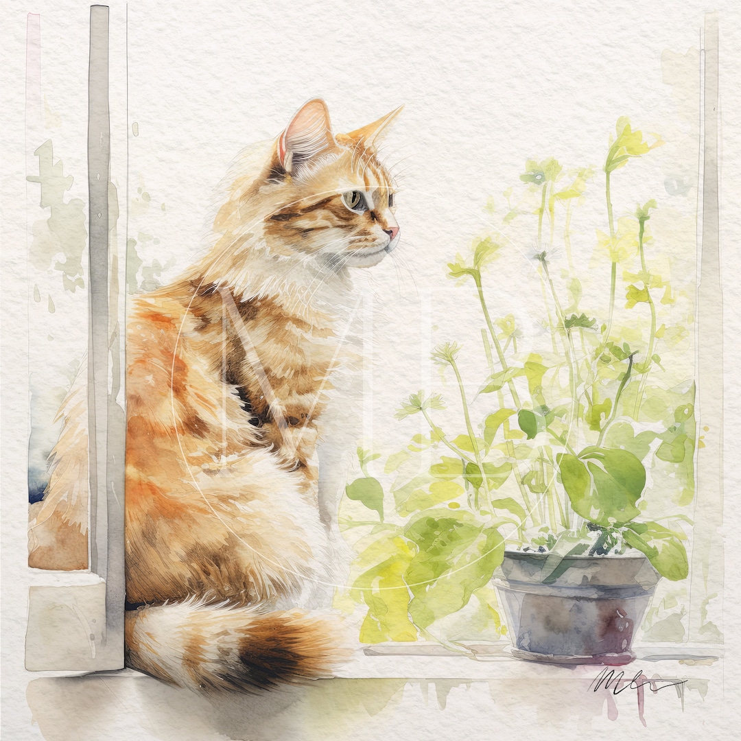 Cat Printable Stationery, Writing Paper, Digital Writing Paper, Cat ...