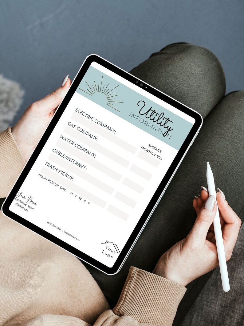 Utility Info Request for Real Estate Marketing for Realtors Canva ...