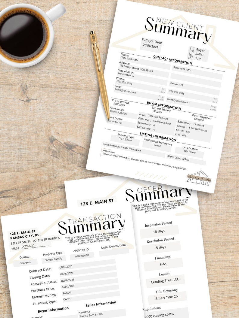 Summary Bundle for Real Estate | Marketing for Realtors | Canva ...