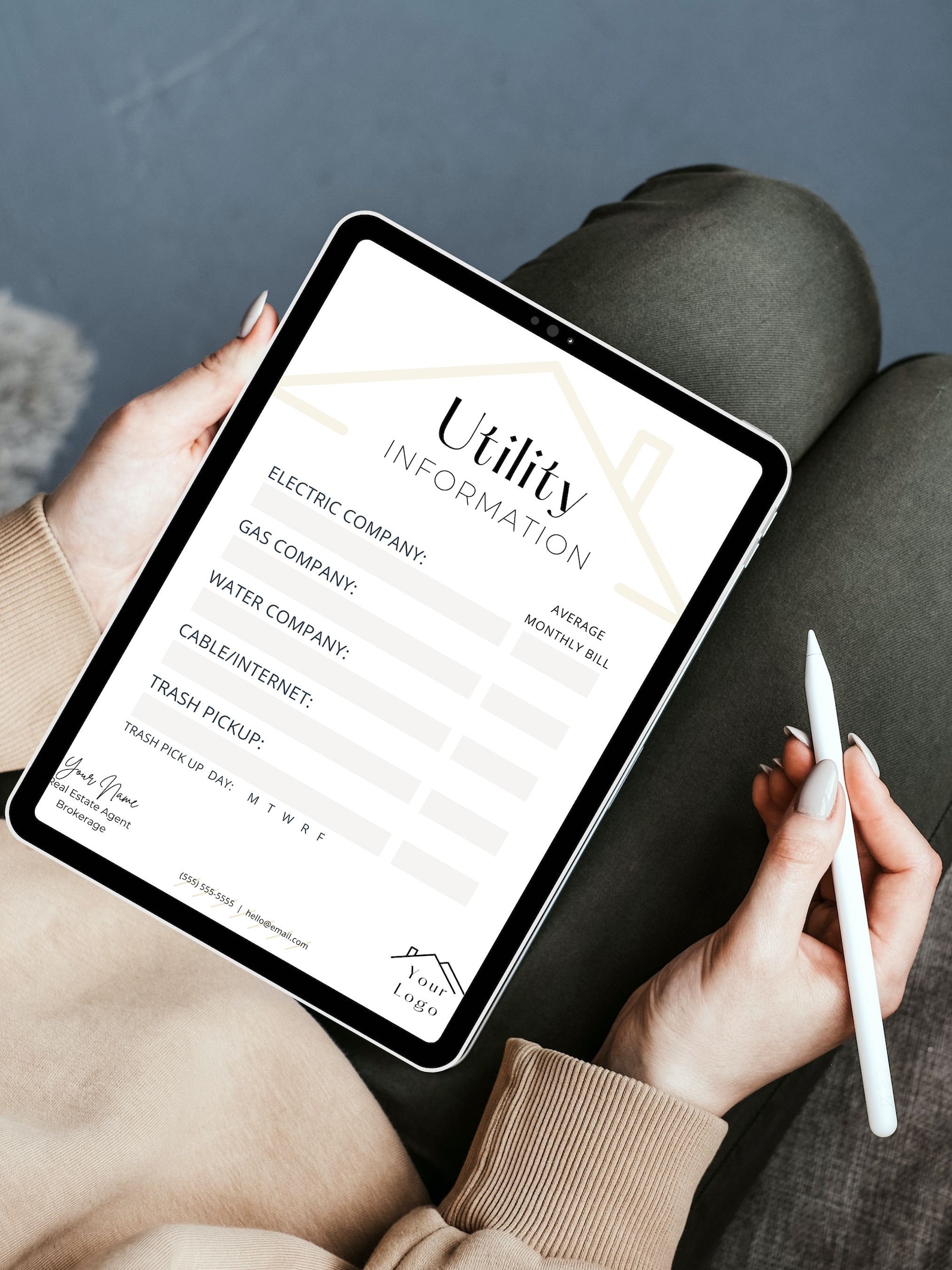 Real Estate Utility Information Sheet: Canva Template (digital Download ...