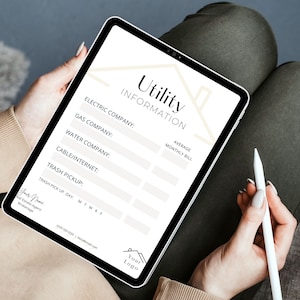 Real Estate Utility Information Sheet: Canva Template (digital Download ...