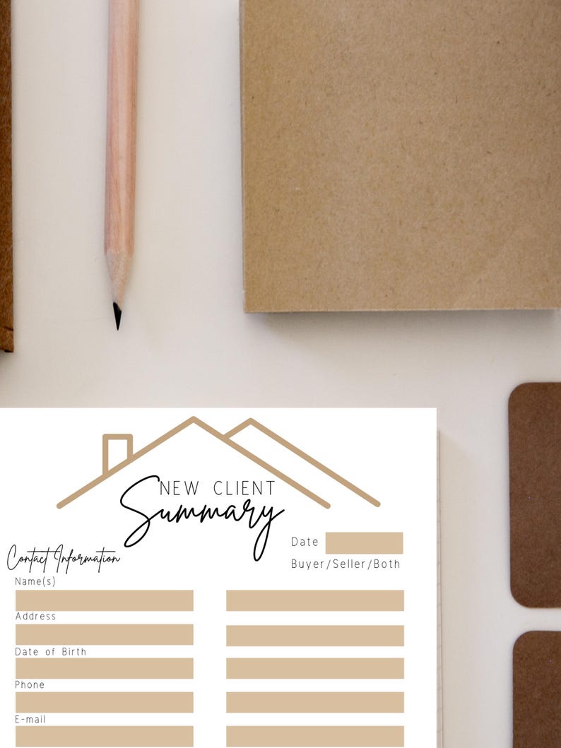 Client Summary | Real Estate Marketing and Organizational Template for ...