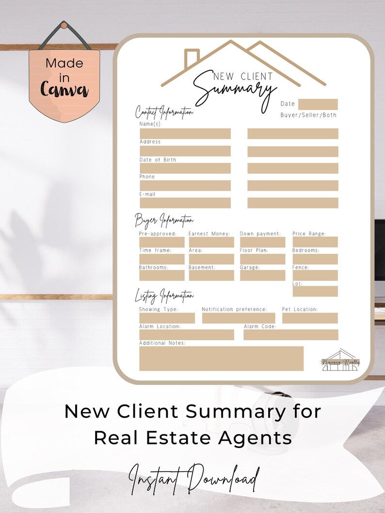Client Summary | Real Estate Marketing and Organizational Template for ...