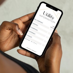 Real Estate Utility Information Sheet: Canva Template (digital Download ...