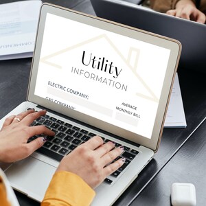 Real Estate Utility Information Sheet: Canva Template (digital Download ...