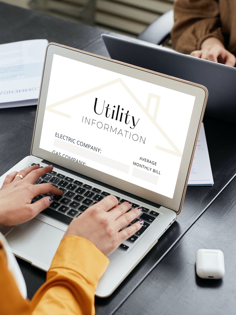 Real Estate Utility Information Sheet: Canva Template (digital Download ...