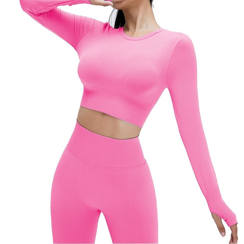 Seamless Sports Suit Yoga Set for Women Fitness Wear Long - Etsy