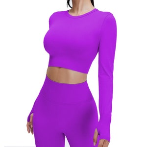 Seamless Sports Suit Yoga Set for Women Fitness Wear Long - Etsy