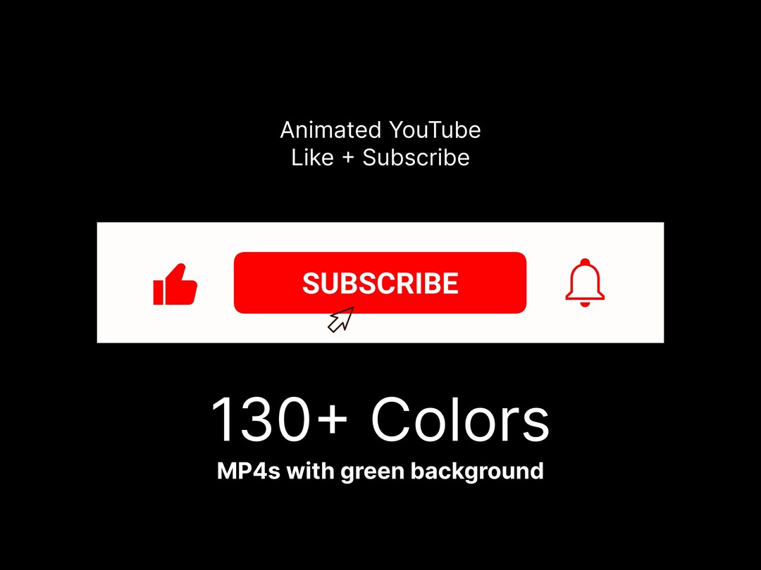 Animated Youtube Subscribe Button MP4 Template - Etsy