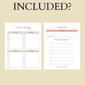 Printable Work Focus To-do Lists | 2-page Productivity Planner PDF ...