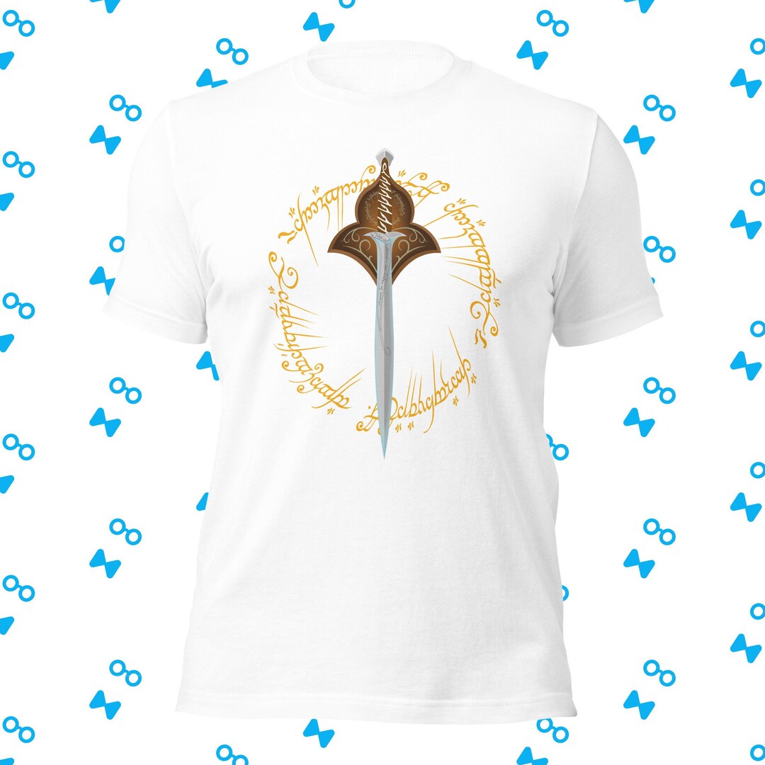 Lord of the Rings Sting Sword T-shirt for Tolkien Fans Tee for LOTR Fan ...