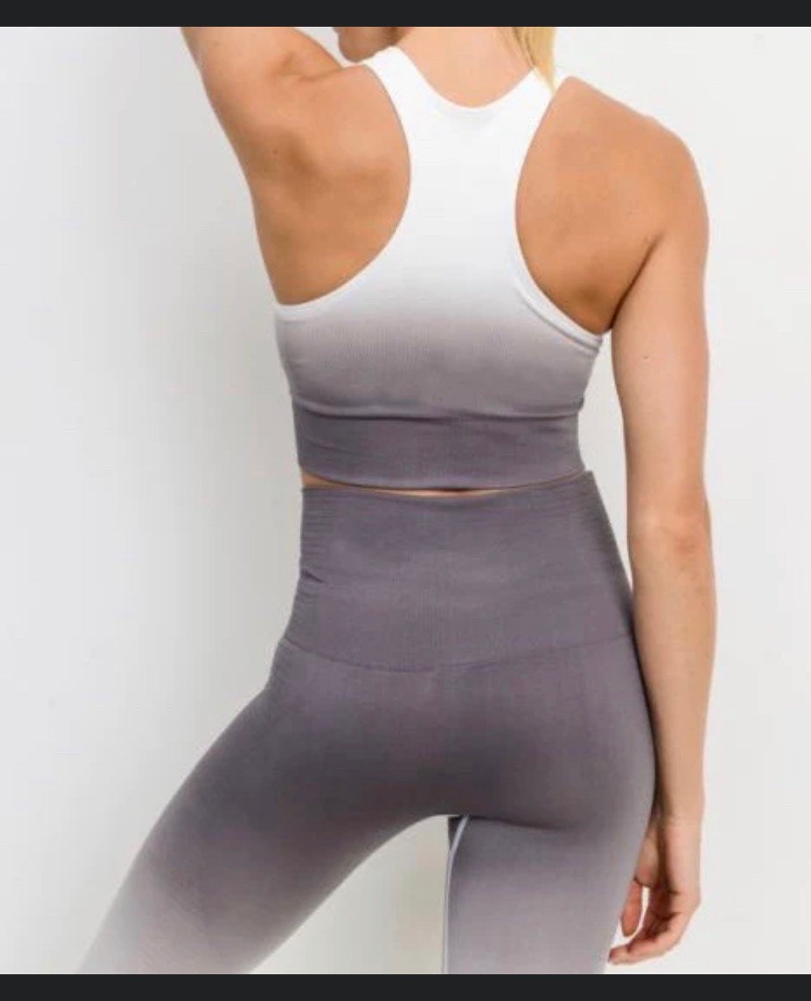 Seamless Racerback Dip-dye Gradient Ribbed Sports Bra - Etsy