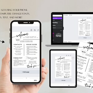Editable Airbnb & VRBO Welcome Sign Template Welcome Guide Rental Check ...