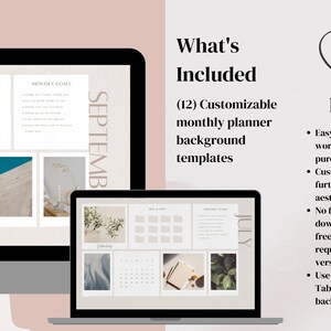 2023 Desktop Wallpaper Organizer Editable Bundle Monthly Goals Mac ...