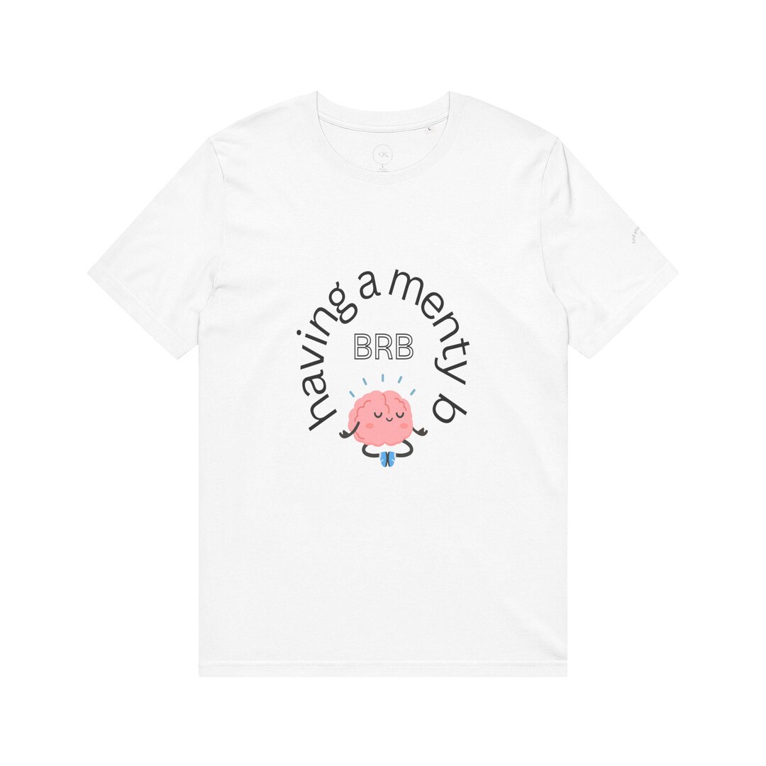 BRB Brain Cartoon T-shirt | Cute Mental Health Illustration - Etsy