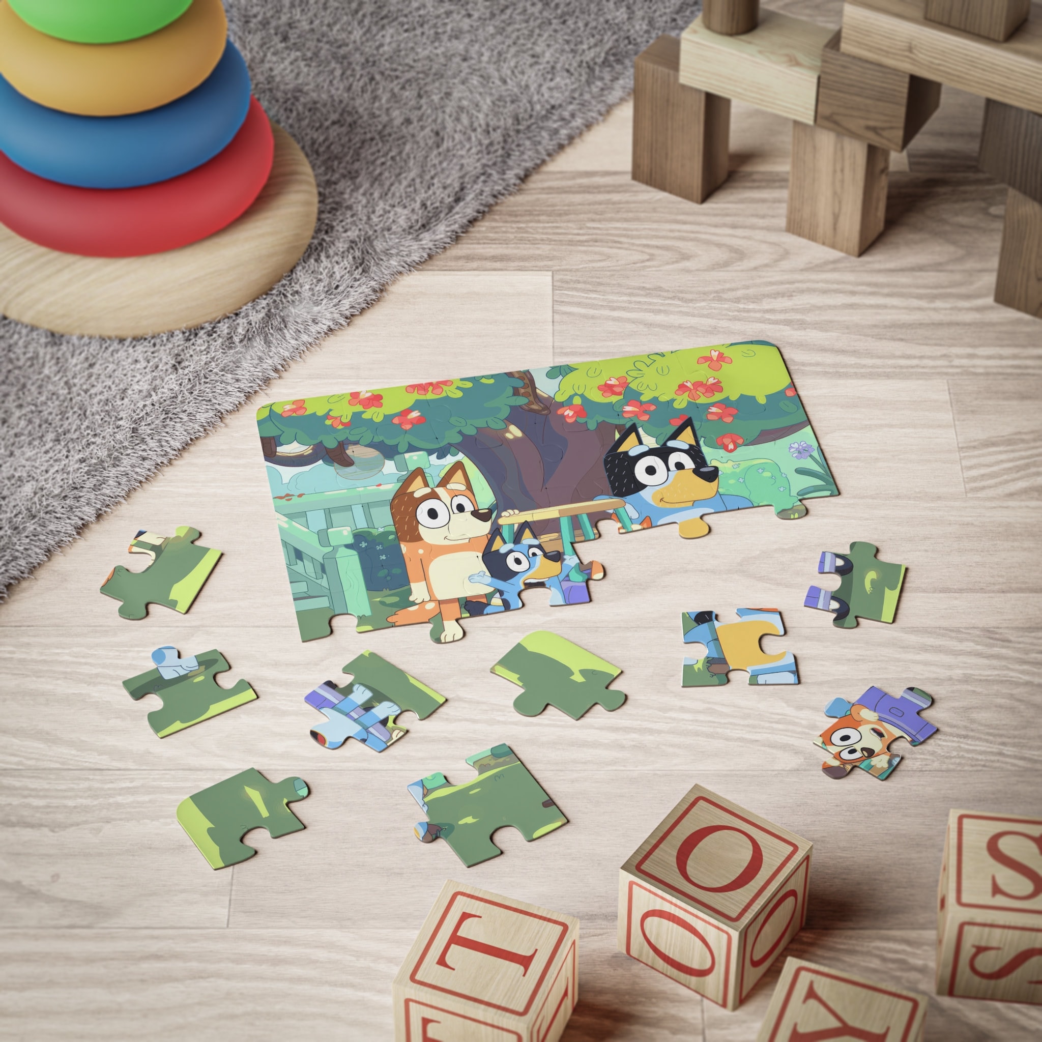 Bluey Kids' Puzzle (30pcs) - Etsy