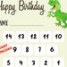 Dinosaur Birthday Countdown Calendar for Kids, Celebrate, Interactive ...