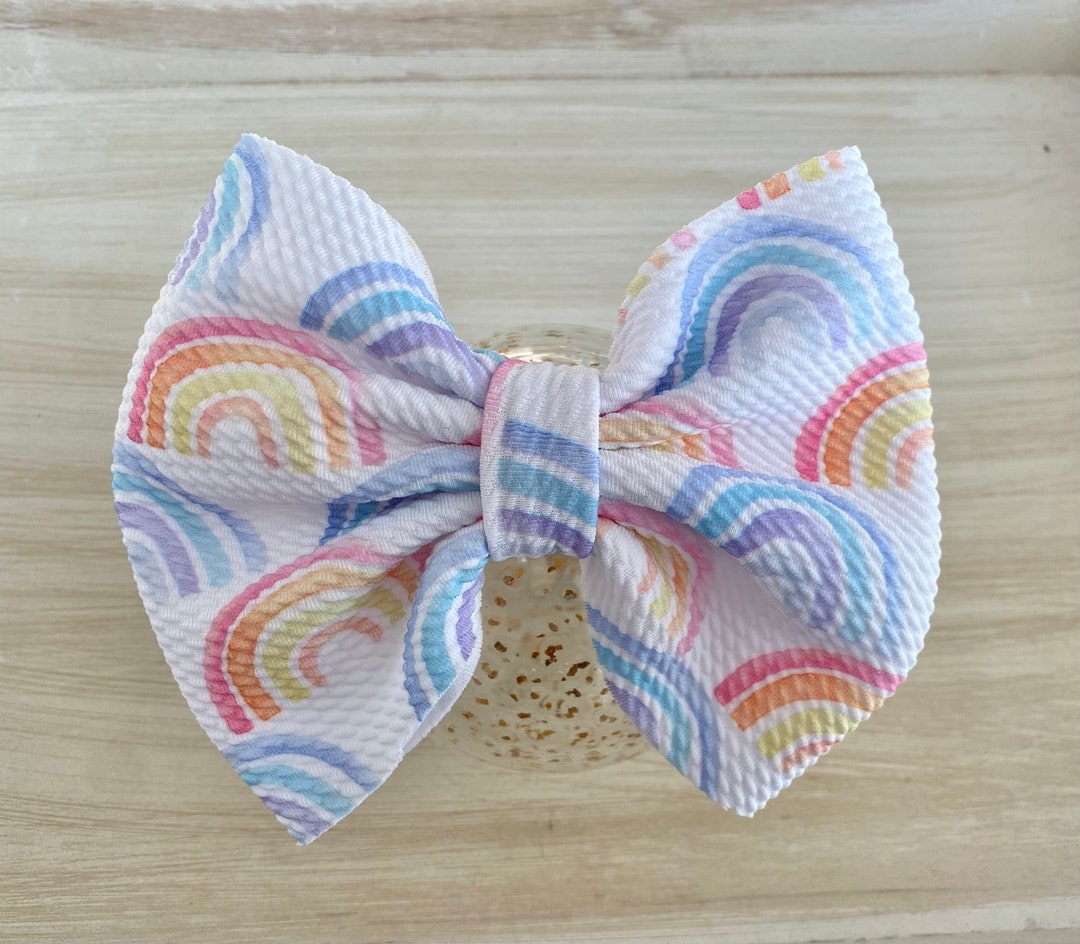 Boho Rainbow Hair Bow Boho Rainbow Baby Nursery Boho Rainbow Baby ...