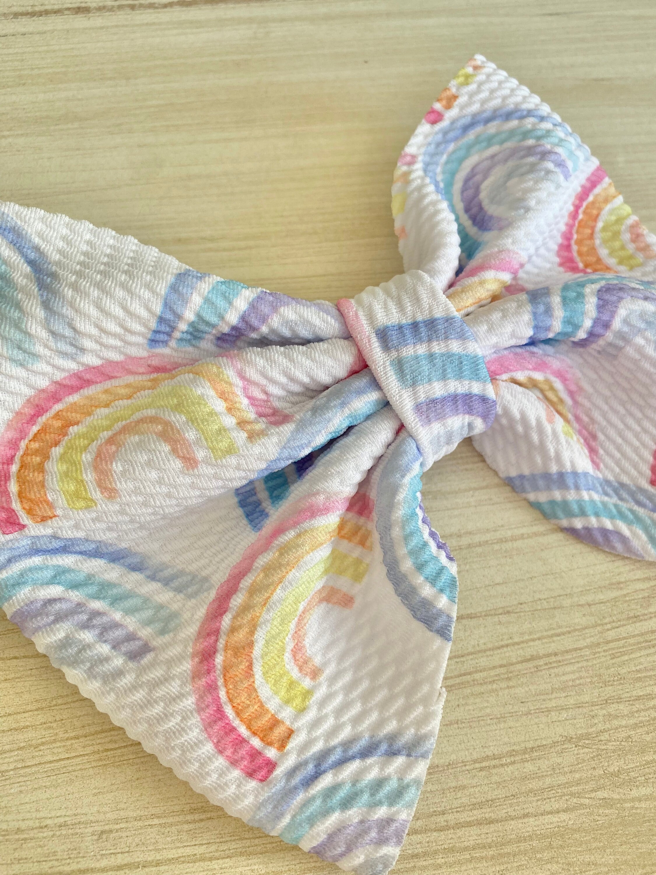 Boho Rainbow Hair Bow Boho Rainbow Baby Nursery Boho Rainbow - Etsy