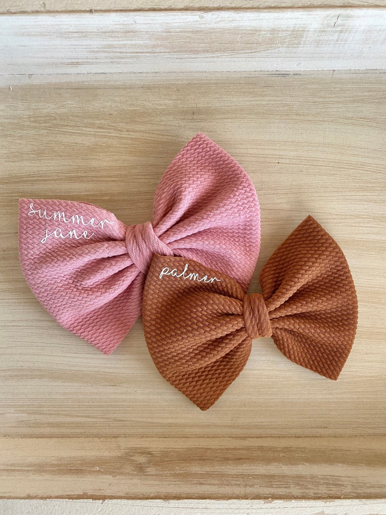 Personalized Name Bow for Baby Name Bow Headband Girl Name - Etsy