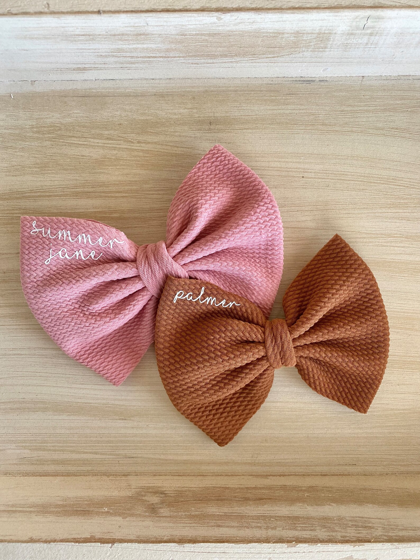 Personalized Pink Hair Bow for Baby Name Bow Headband Girl Initials ...