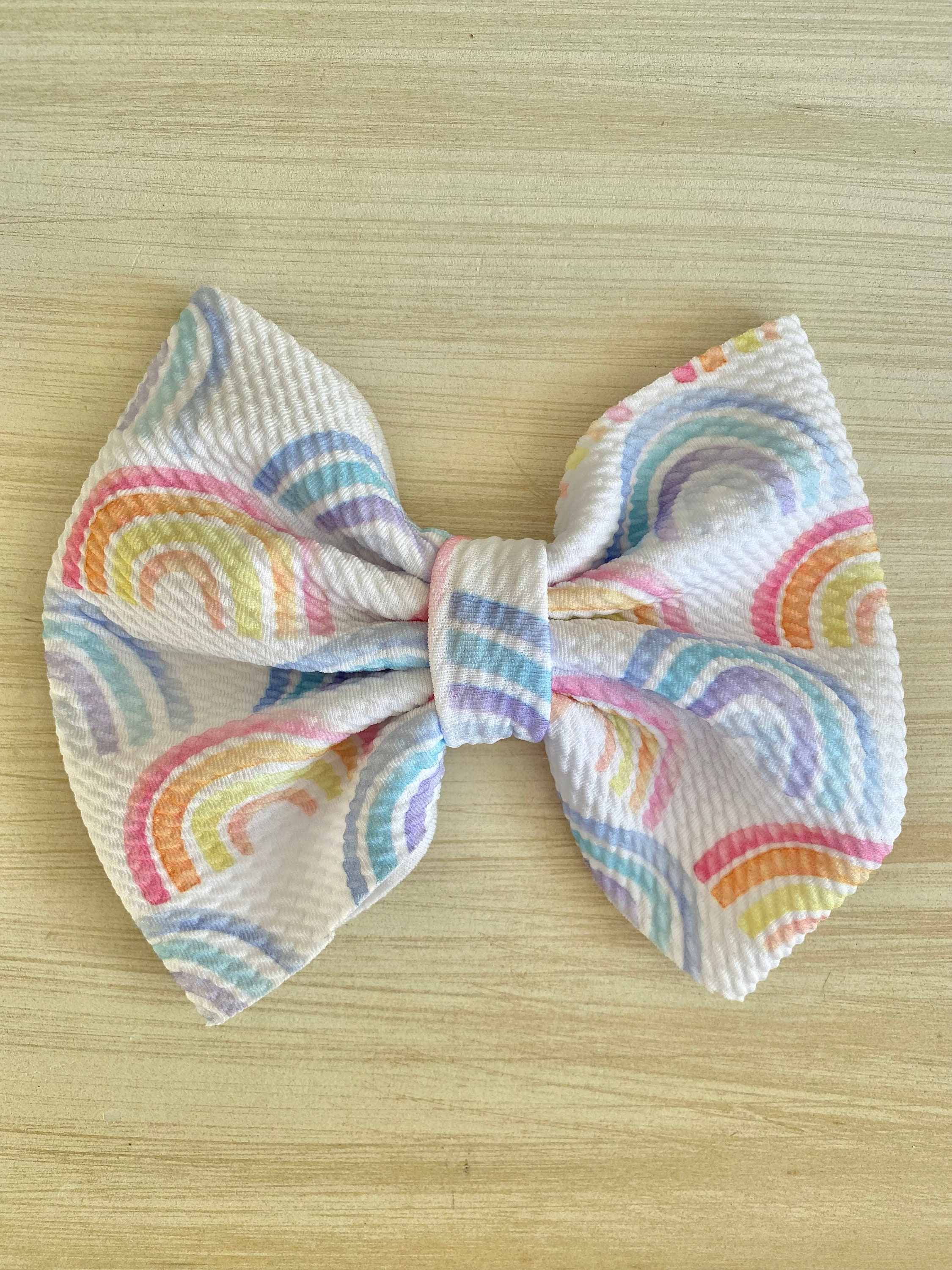 Boho Rainbow Hair Bow Boho Rainbow Baby Nursery Boho Rainbow - Etsy