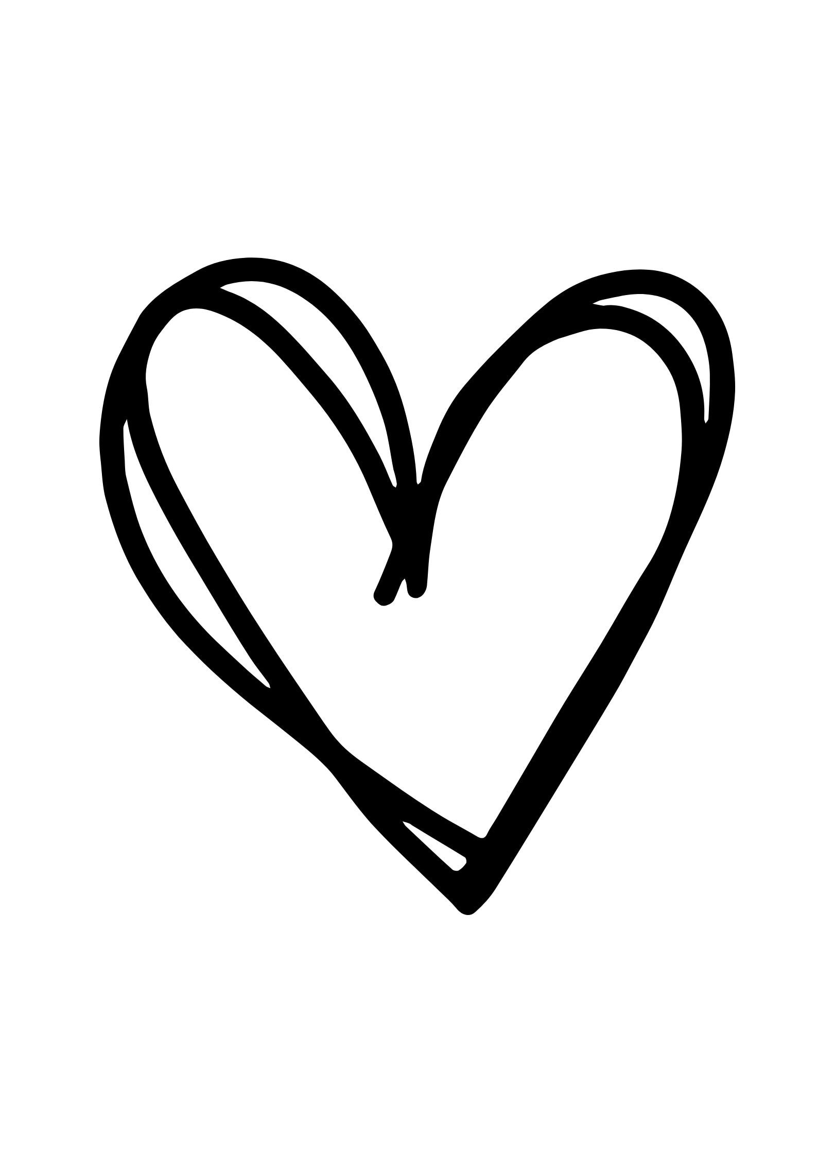 Heart, Line Heart, SVG, JPG, JPG Instant Download Digital Download - Etsy