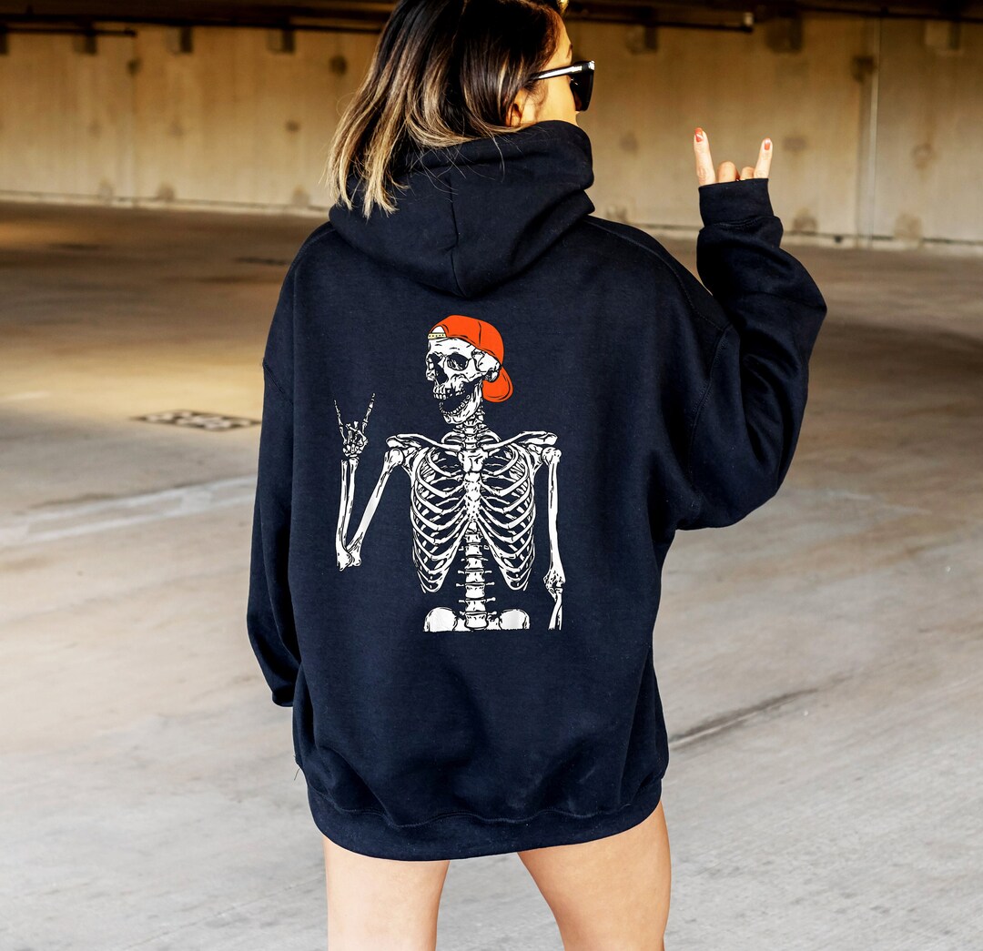 Funny Spooky Hoodie Spooky Skeleton Sweat Funny Halloween - Etsy