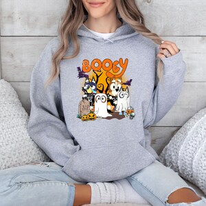 Retro Bluey Halloween Hoodie, Spooky Season Sweatshirt, Booey Funny ...